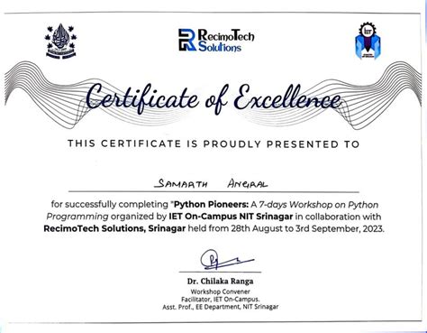 Samarth Angral On Linkedin Python Pythonprogramming Pythonpioneers Nitsrinagar