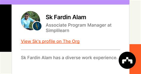Sk Fardin Alam Associate Program Manager At Simplilearn The Org