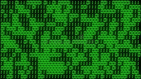 Number 3 With Matrix Code On Plain Black Background Stock Video Video