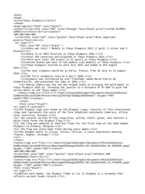 Coding Of Tokyo Olympics Pdf Olympic Games Multi Sport Events
