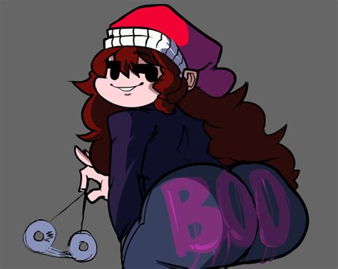 Rule 34 1girls Back View Beret Big Ass Boo Text Creepypasta Female