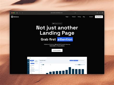 Saas Starter Nextjs Tailwindcss Premium Saas Landing Page Template