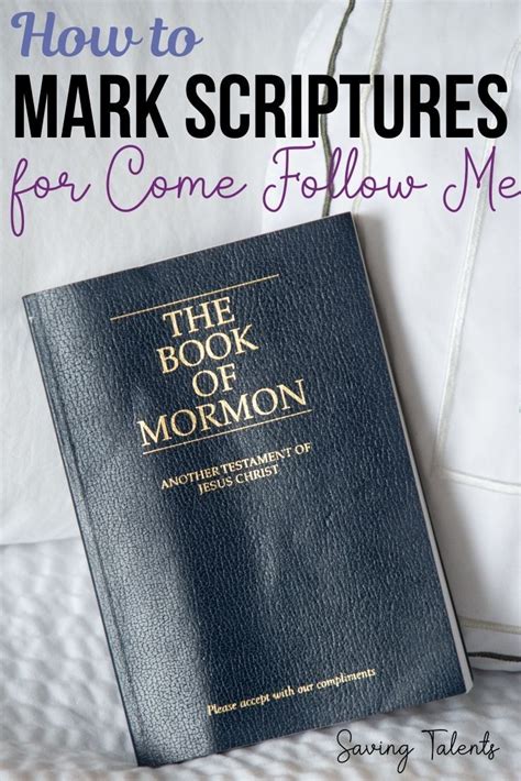 Scripture Marking For Come Follow Me Curriculum Lds Bible Study