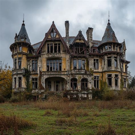 Victorian Tormented Chateau With Broken Windows And Squeaking Entryways