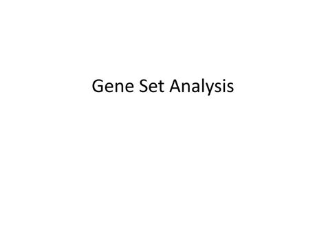 PPT Gene Set Analysis Using R And Bioconductor PowerPoint Presentation ID 2695079
