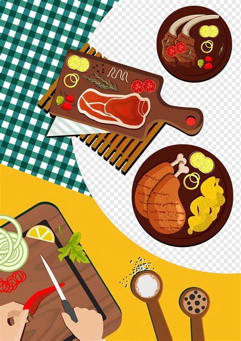 요리 배경 음식 준비 Png Pngwing