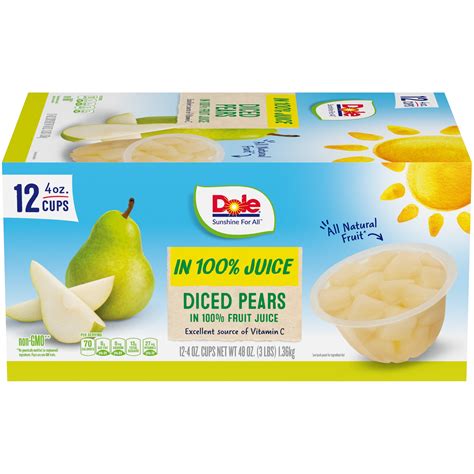 124oz Pears Diced In Juice Fb Bpk