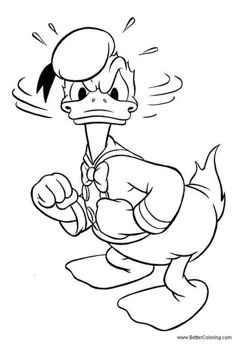 Angry Donald Duck Coloring Pages Netart