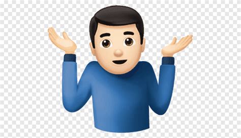남자 아바타 어깨를 으 E 이모티콘 이모티콘 아이폰 이모티콘 손 토끼 Png Pngegg