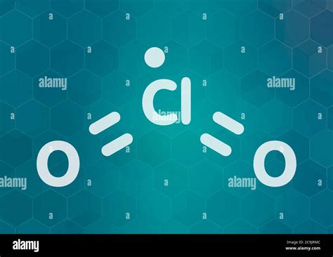 Chlorine Dioxide Clo2 Molecule Used In Pulp Bleaching And For Disinfection Of Drinking Water