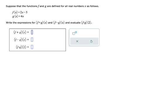 solved suppose that the functions f and g are defined for