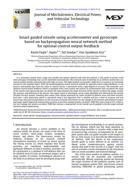 Smart Guided Missile Using Accelerometer And Gyros Pdf Artificial