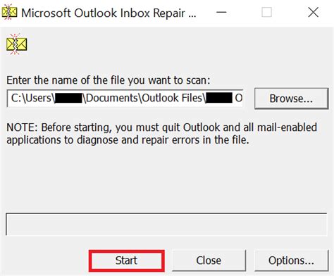 can t start microsoft outlook command line argument is not valid