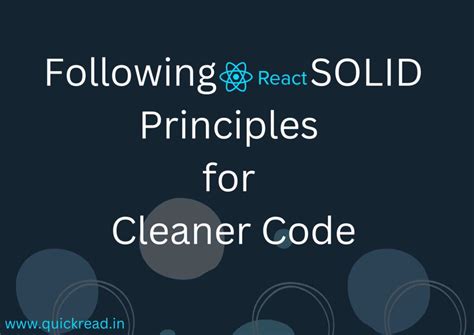 Following React Solid Principles For Cleaner Code