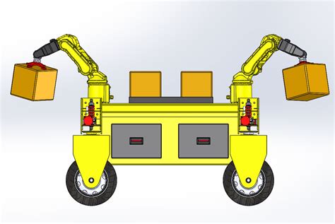 物流搬运机器人 Solidworks 2018 模型图纸下载 懒石网