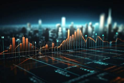Visual Representation Of Business And Stock Market Performance Over Time Stock Illustration