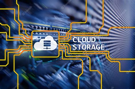 Premium Photo Cloud Data Storage Concept On Server Room Background