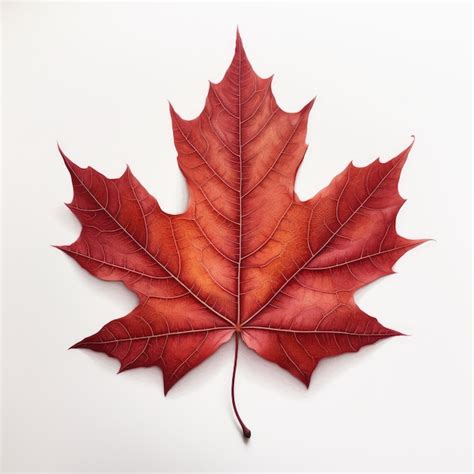 Premium Ai Image Beautiful Maple Leaf With White Background