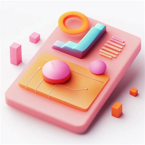 3d Insights Icon Data Driven Decision Making Symbol Logo Illustration