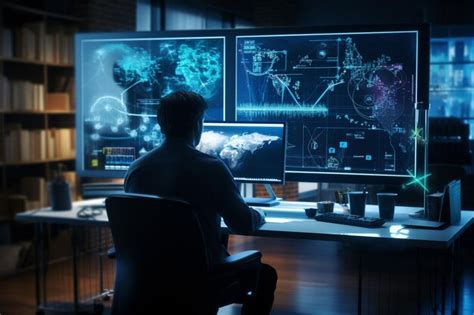 Premium Photo Computational Biologist Analyzing Complex Generative Ai