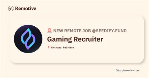 [hiring] gaming recruiter seedify fund