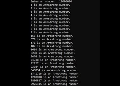 C Program To Find The Armstrong Numbers From 1 To N Programming