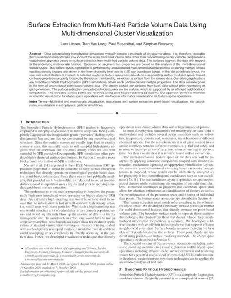 Pdf Surface Extraction From Multi ﬁeld Particle Volume Data Compact