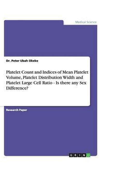 Platelet Count And Indices Of Mean Platelet Volume Platelet Distribution Width And Bol