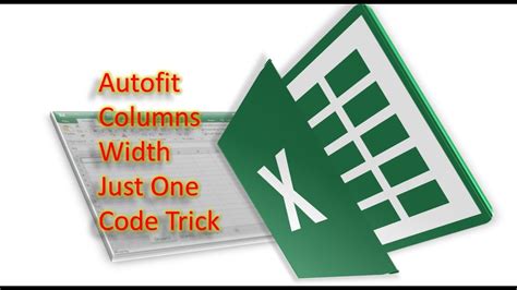 Autofit Columns Width Excel Tricks Code Excel Video Subscribe Logictechhub Youtube