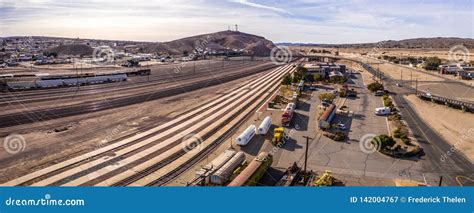 Aerial View Of Barstow Community A Residential City Of Homes And