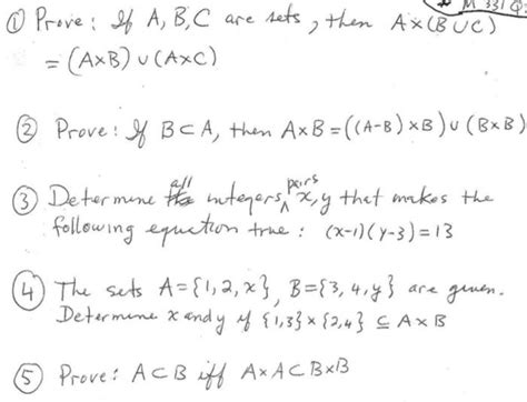 Solved Prove If A B C Are Sets Then A BC Chegg Com