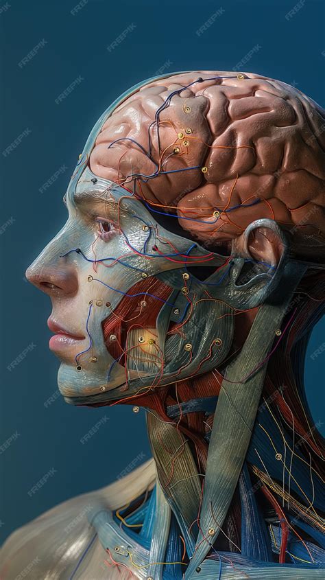 Premium Photo Detailed Anatomical Model Of Human Brain With Neural Pathways