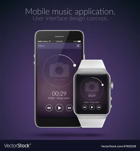 Mobile Application Design Concept Royalty Free Vector Image Mobile Application Design Concept Royalty Free Vector Image
