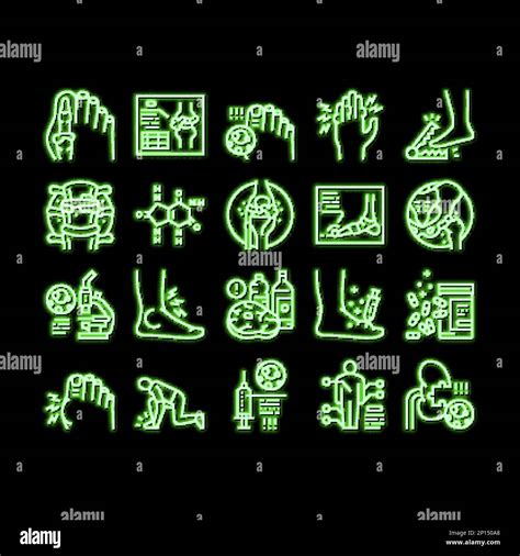 Gout Health Disease Neon Glow Icon Illustration Stock Vector Image Art Alamy