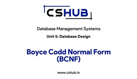 Boyce Codd Normal Form Bcnf Database Management Systems