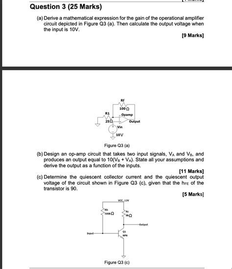 SOLVED Circuit Depicted In Figure Q A Then Calculate The Output Voltage When The Input Is