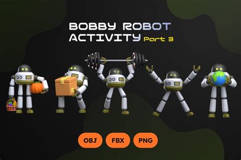 Bobby Robot Activity Part 3 3d Illustrations Objects Ft 3d And Character Envato
