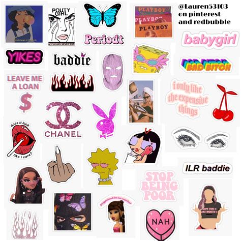 Baddie Aesthetic Stickers At Rachel Fairweather Blog