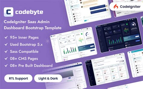 Codebyte Codeigniter Saas Admin Dashboard Bootstrap Template