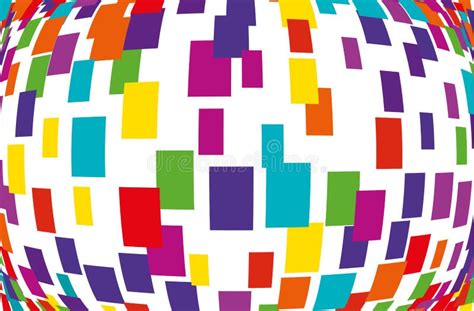 Abstract Geometric Pattern With Multicolored Squares Rectangles Vector Illustration Stock