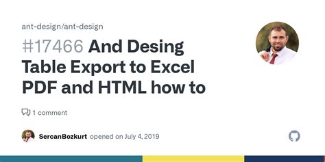 And Desing Table Export To Excel Pdf And Html How To · Issue 17466 · Ant Designant Design · Github
