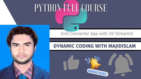 Learn Python Building A Unit Convert Using Python And Uv Streamlit Dynamic Coding With