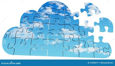 Cloud Computing Tech Puzzle Solution Royalty Free Stock Photography Image 31809877