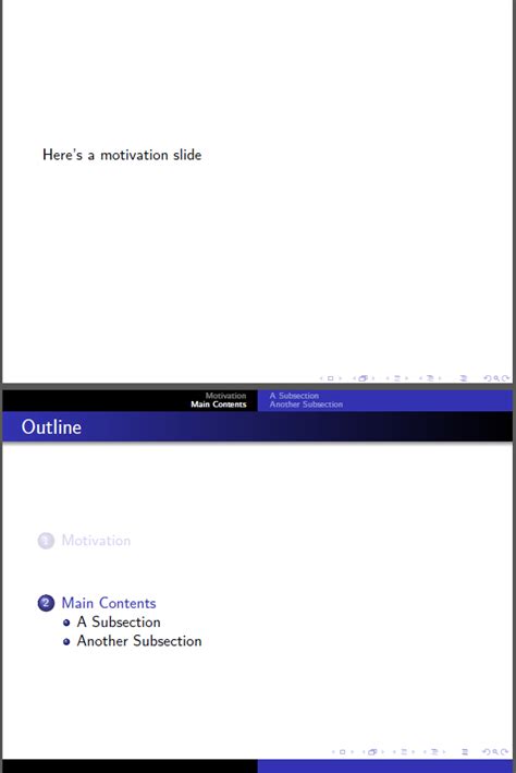 Table Of Contents In Beamer Gray Out Tableofcontents Items Already Shown On Previous Frames