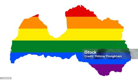 Lgbt Flag Map Vector Rainbow Map Of Country In Colors Of Lgbt Pride