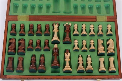 Vintage Consul Handmade Wooden Staunton Chess Set Live And Online Auctions On