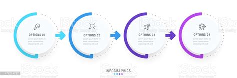 벡터 인포 그래픽 라벨 디자인 템플릿 아이콘과 4 옵션 또는 단계 프로세스 다이어그램 프리젠 테이션 워크 플로우 레이아웃 배너 순서도 정보 그래프에 사용할 수 있습니다 0