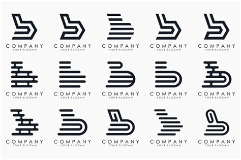 창조적 인 편지 B 로고 디자인 템플릿 세트 고급 스러움 우아한 간단한 사업을위한 아이콘 3에 대한 스톡 벡터 아트 및 기타 이미지 Istock