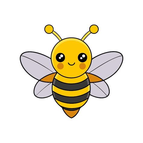 색 배경의 벌의 터와 일러스트레이션 프리미엄 벡터