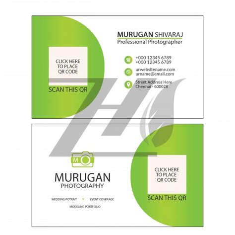 دانلود فایل لایه باز کارت ویزیت عکاسی با کد Qr دانلود رایگان فایل لایه باز، Psd، وکتور، لوگو و